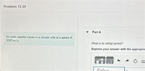 Solved Problem 13 30an Earth Satellite Moves In A Circular