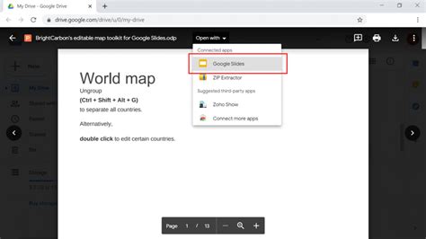Editable Map For Google Slides BrightCarbon
