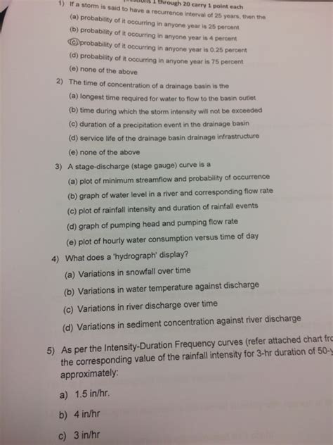Solved If A Storm Is Said To Have A Recurrence Interval Of