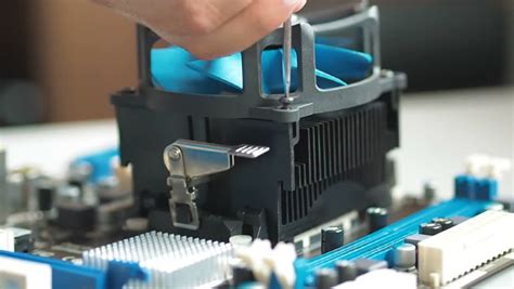 Removing Replacing Fan Cpu On Motherboard Stock Footage Video Royalty Free