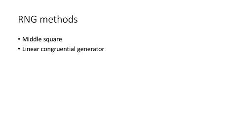 random number generator pdf