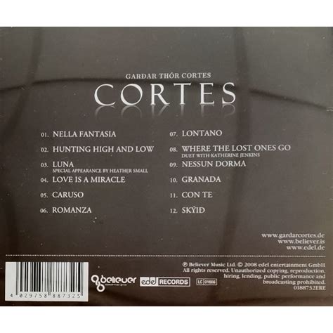 Компакт диск Cortes — Gardar Thor Cortes купить в интернет магазине