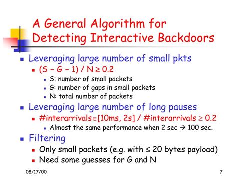 Ppt Detecting Backdoors And Stepping Stones Powerpoint Presentation