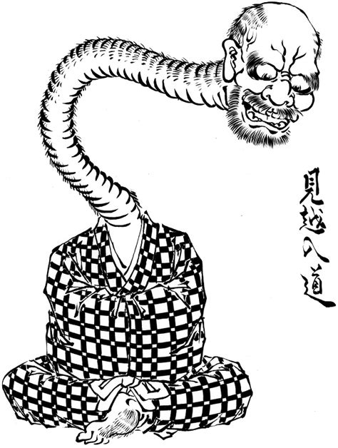 Mikoshi Nyudo Yokai Biksu Berleher Panjang Berita Jepang