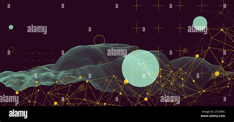 Wireframe Background With Plexus Effect Futuristic Vector Illustration