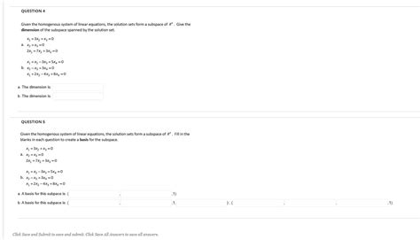 Solved Given The Homogenous System Of Linear Equations The Chegg Com