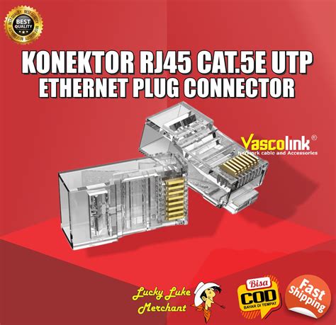 Rj45 Rj 45 Connector Amp Commscope Netconnect Konektor Utp Ethernet Lan Cat Lazada Indonesia