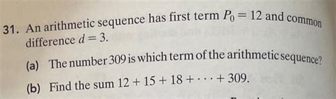 Solved An Arithmetic Sequence Has First Term P And Chegg