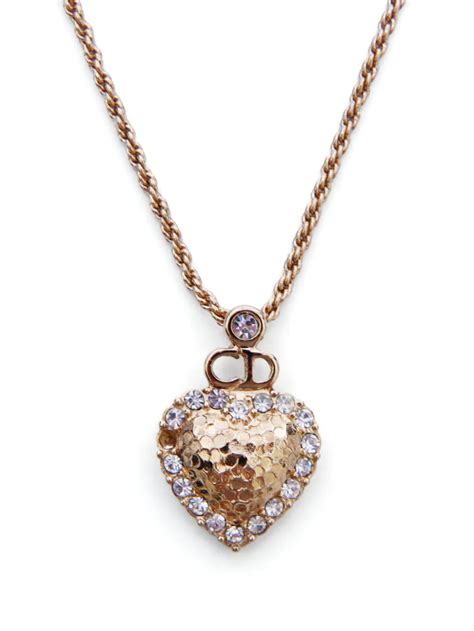 Christian Dior Collar De Cadena Con Colgante De Corazón - Farfetch
