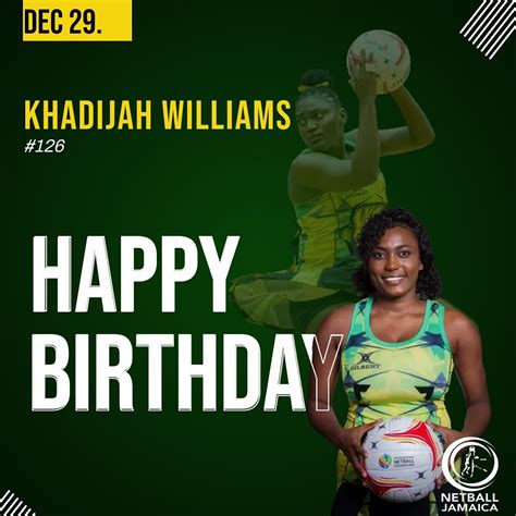 Netball Jamaica Happy Birthday To Sunshine Girl Khadijah
