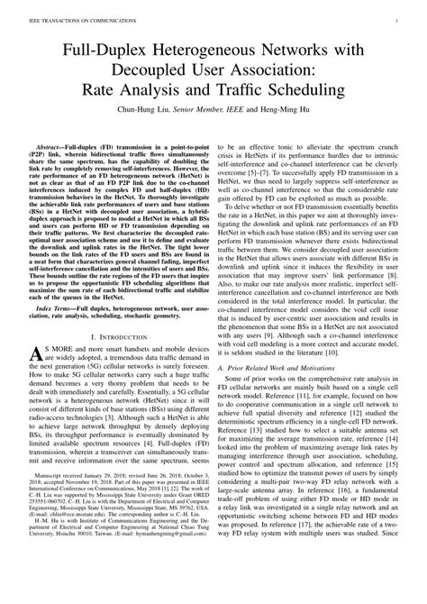 Pdf Full Duplex Heterogeneous Networks With Decoupled User