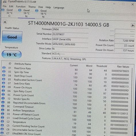 hard drive high read error rate for a seagate 14tb hdd is this