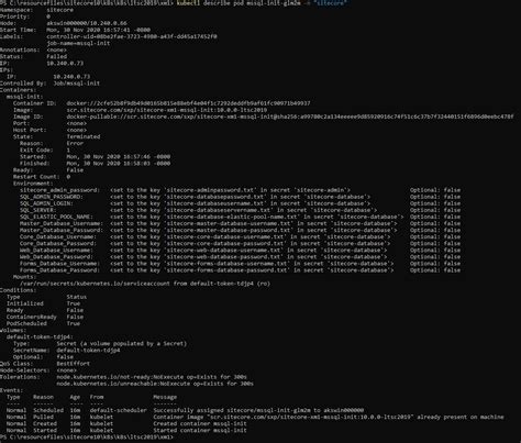 Kubernetes Error On Mssql Init Container During The Deployment Of