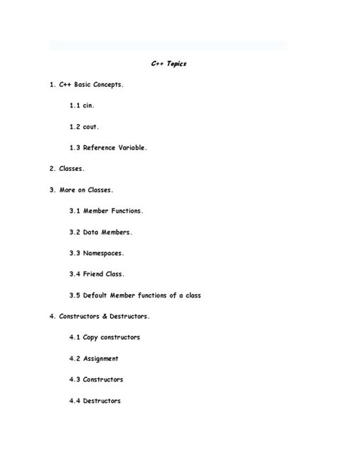 Cpp Pdf Programming Constructor Object Oriented Programming