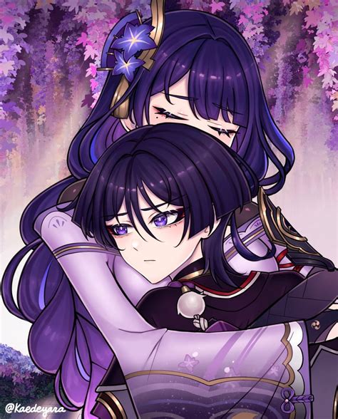 Raiden Shogun And Scaramouche Genshin Impact Drawn By Kaedeyara