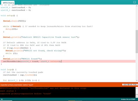 MPR Sensitivity Adjustment Programming Arduino Forum