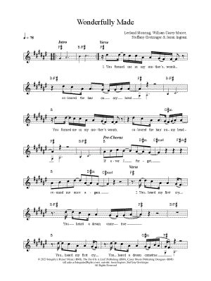 Wonderfully Made Sheet Music 3 Arrangements Available Instantly