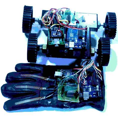 Buy Flex Sensor Based HAND GESTURE ROBOT Using Arduino