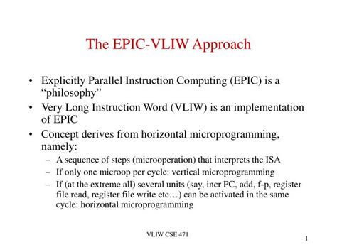 Ppt The Epic Vliw Approach Powerpoint Presentation Free Download Id 1491900