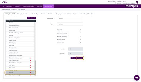 Crm Restoring Deleted Activity Log Fields Marquis