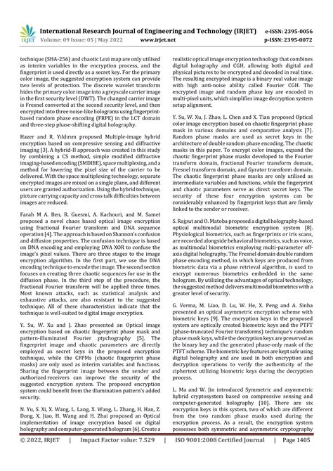 A Review Paper On The Optical Encryption And Decryption Technology Pdf