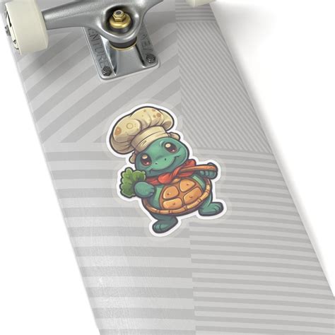 Cute Chef Turtle Stickers Etsy