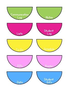 Custom Tabs For Notebooks And Binders By Teaching WTay TPT