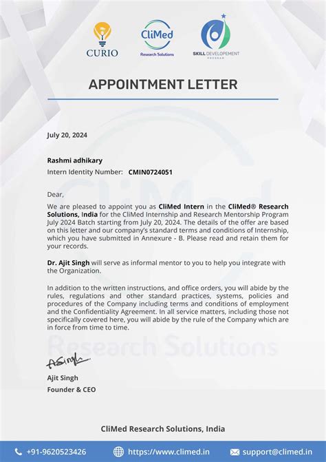 Rashmi Adhikary On Linkedin Internship Climed Research Mentorship Career Opportunity