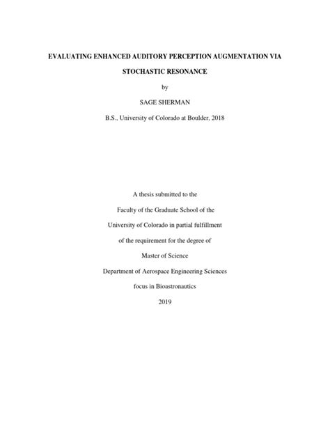 Evaluating Enhanced Auditory Perception Augmentation Via Stochast Pdf Perception Hearing