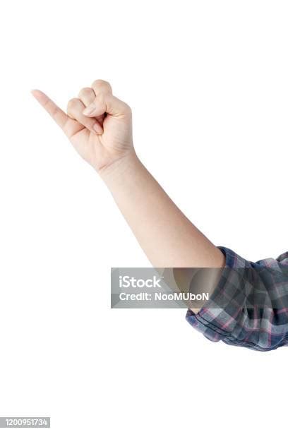 흰색 배경에 고립 된 기호와 제스처를 보여주는 여성의 손 파일에는 작업하기 쉬운 클리핑 경로가 포함되어 있습니다 가리키기에 대한 스톡 사진 및 기타 이미지 Istock