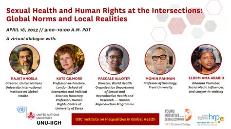 Sexual Health And Human Rights At The Intersections Global Norms And Local Realities USC