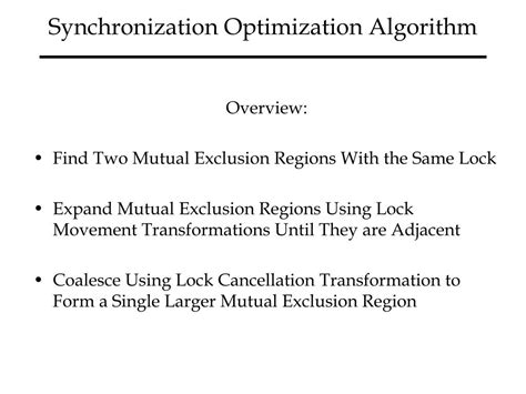 Ppt Synchronization Transformations For Parallel Computing Powerpoint