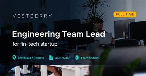engineering team lead node js react vestberry