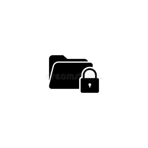 Locked Folder Icon Vector In Trendy Style Isolated On White Background Stock Vector