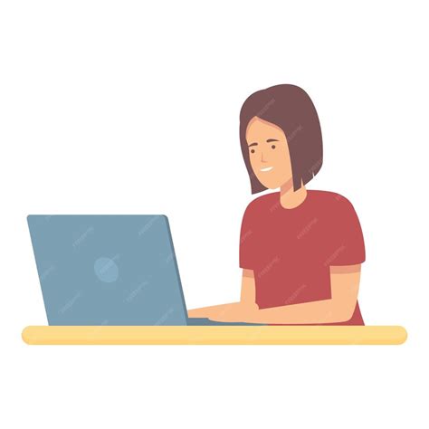 Premium Vector Laptop Programming Icon Cartoon Vector Computer Technology School Classroom