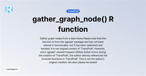 Gathergraphnode R Function From Transpror R Packages