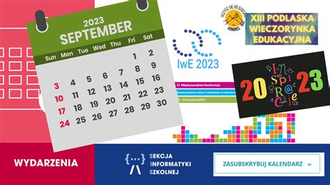 Kalendarz Wydarzeń Sekcja Informatyki Szkolnej Pti