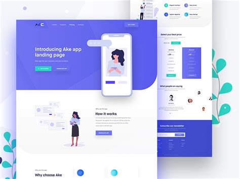Mobile App Landing Page Ui Design Create Ui Ux Design For Mobile App Website Or Landing