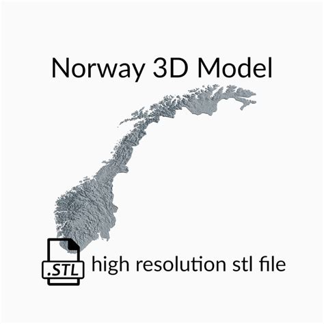 3d Printable Norway Country Topographic Map 3d Terrain Elevation