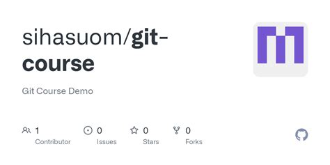 Github Sihasuomgit Course Git Course Demo