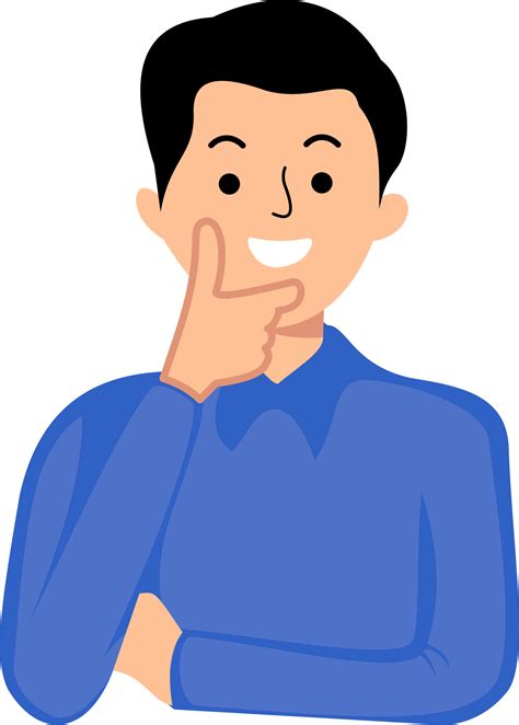 Man With Thinking Gesture Pose Png