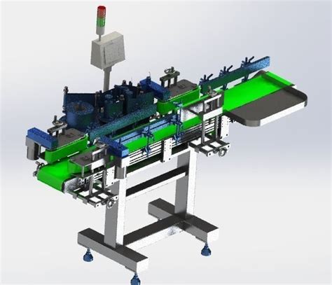 assembly line of labeling machine 3d model cgtrader