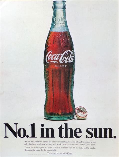 1969 Coca Cola Coke Retro Ad ~ No 1 In The Sun Vintage Coca Cola Ads