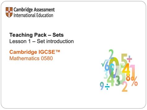 Igcse Mathematics Topic Set And Venn Diagram Ppt