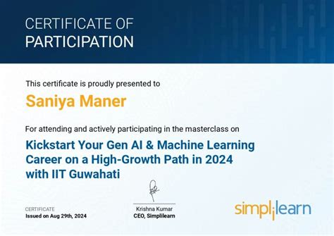 Saniya Maner On Linkedin Simpligrow Aicareer Ml Learningjourney