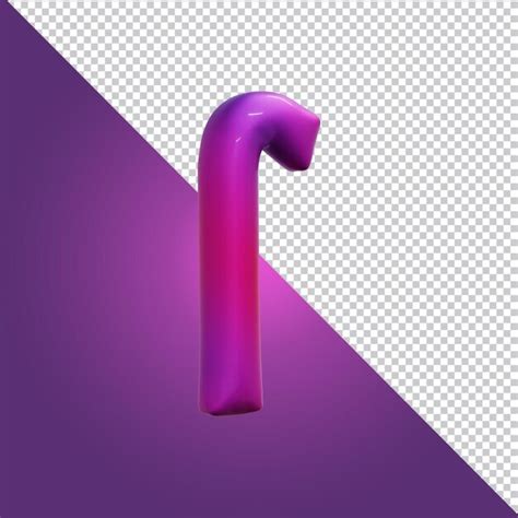 premium psd 3d rendering of alphabet letter r isolated