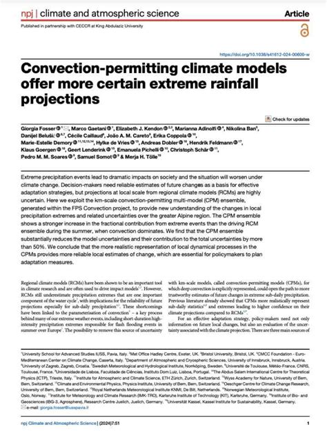 convection permitting climate models offer more certain extreme