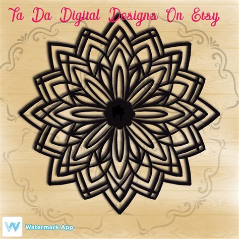 Mandala Flower Svg Etsy