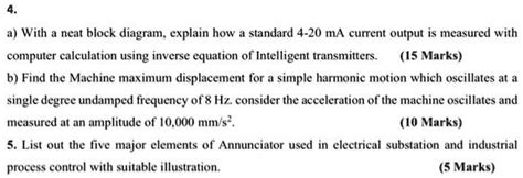 4 A With A Neat Block Diagram Explain How A Standard 4 20 Ma Current