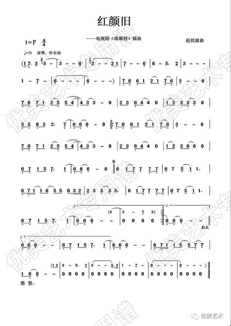 中式印第安笛《红颜旧》曲谱 乐器曲谱 洪啸音乐教育工作站 Powered By Discuz